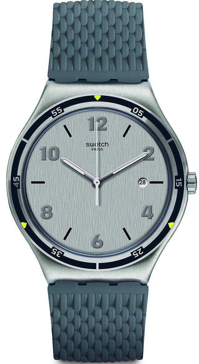 Swatch Gri Silikon Kordonlu Saat YWS447 | Gündüz Saat