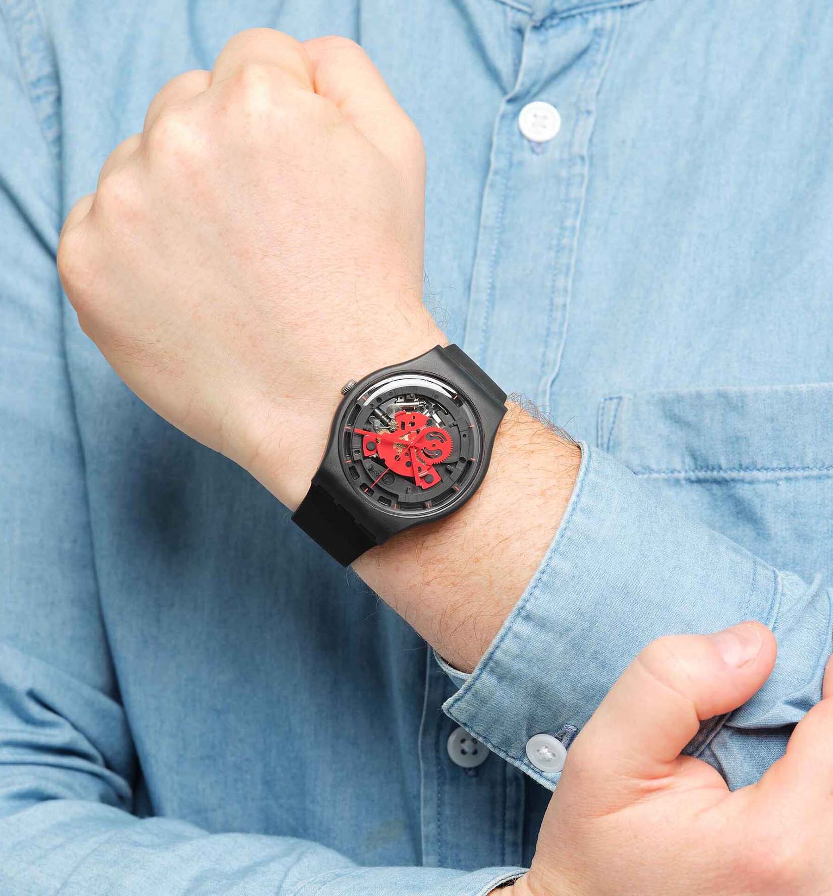 Swatch So32b110 TIME TO RED BIG Kol Saati | Gündüz Saat